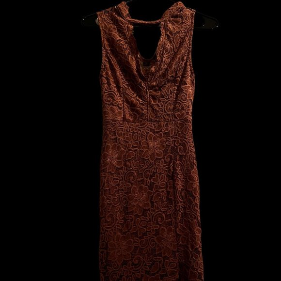 Dresses | Copper Lace Fitted Dress | Poshmark